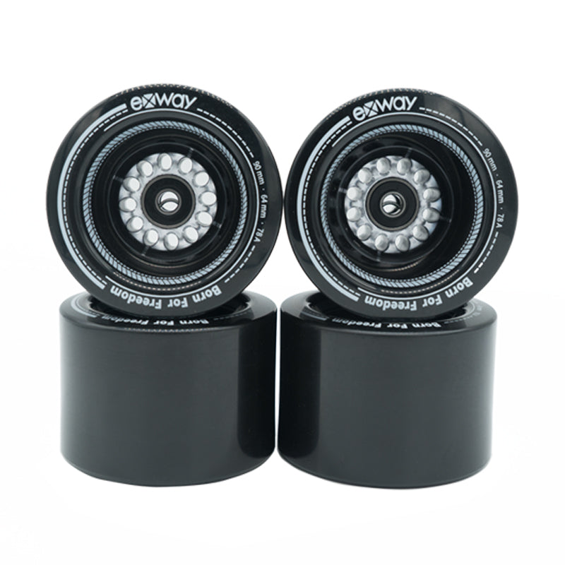 Exway 90mm Black Wheel Set - 4pcs – Exway Boards Australia